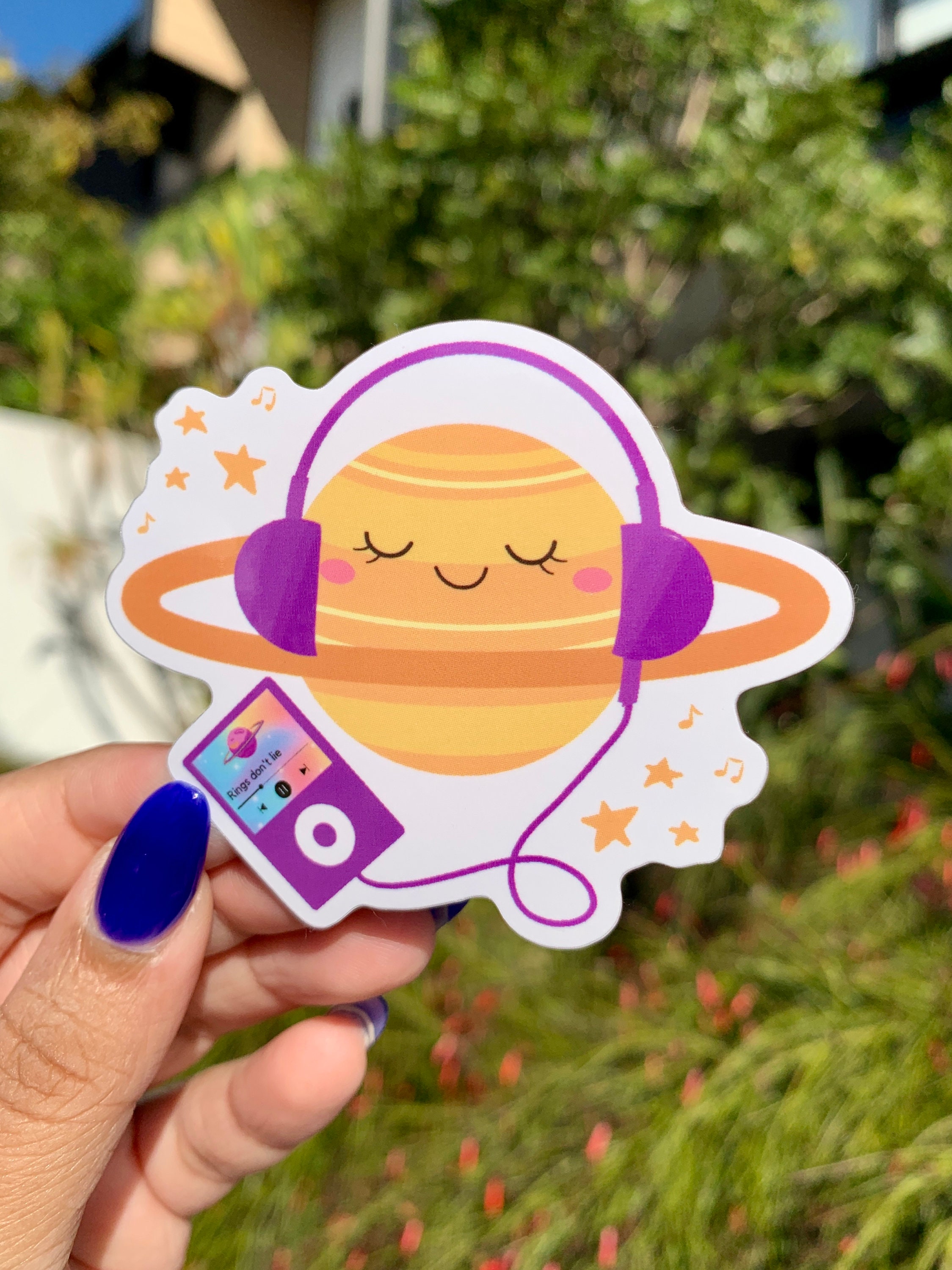 Planet Shakira Vinyl Sticker | Kawaii Space Music Gift - Etsy