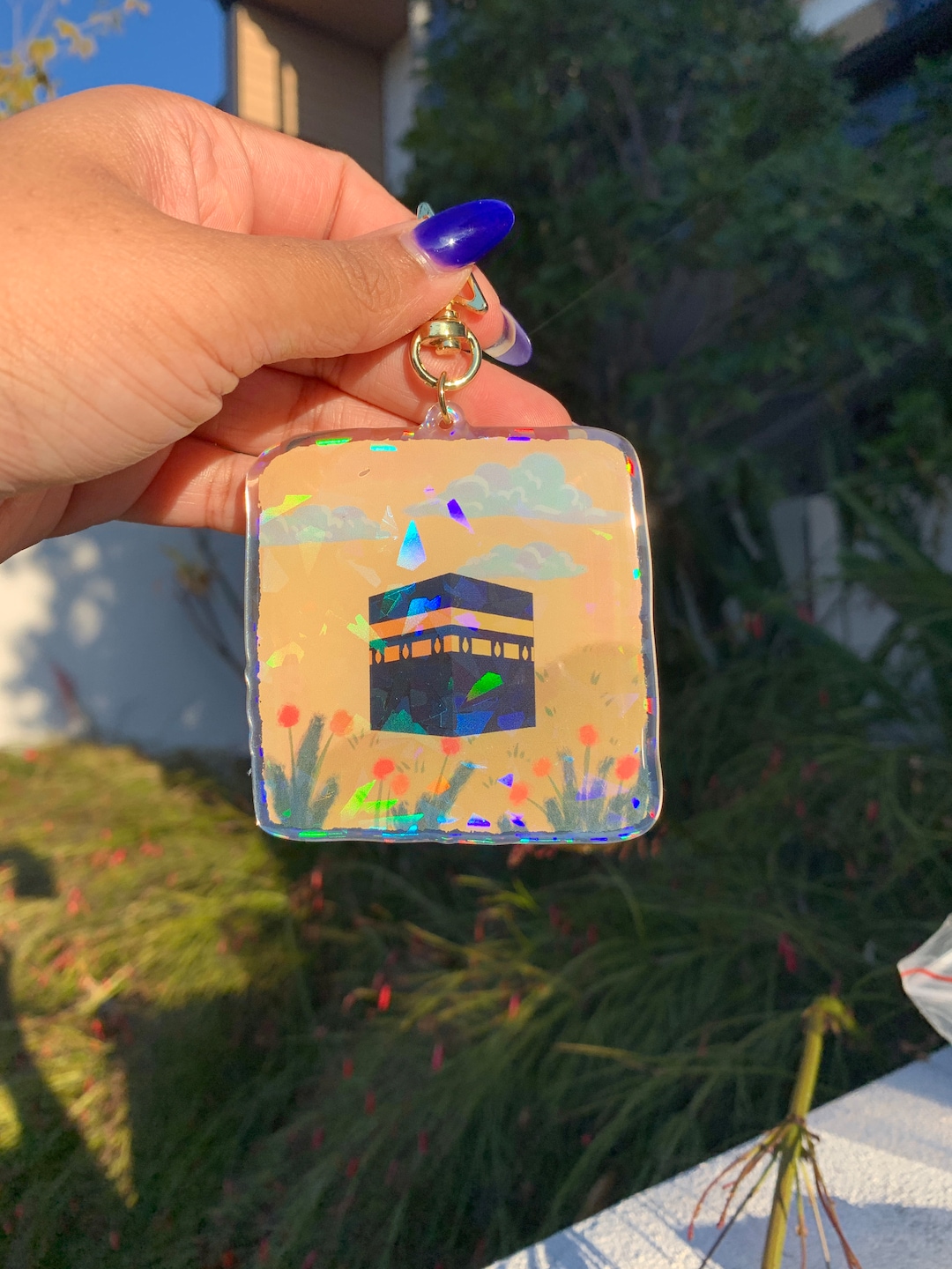 Kaaba Holographic Keychain | Islamic Art | Muslim Gift - Etsy