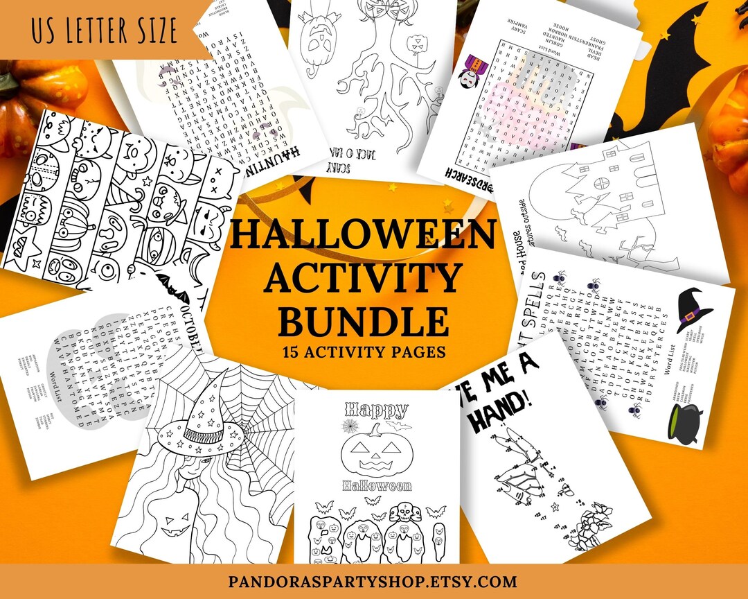 Halloween Activity Book Printable Halloween Game Halloween - Etsy