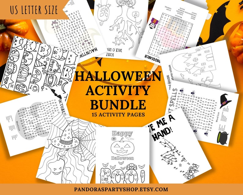 Halloween Activity Book Printable Halloween Game Halloween - Etsy