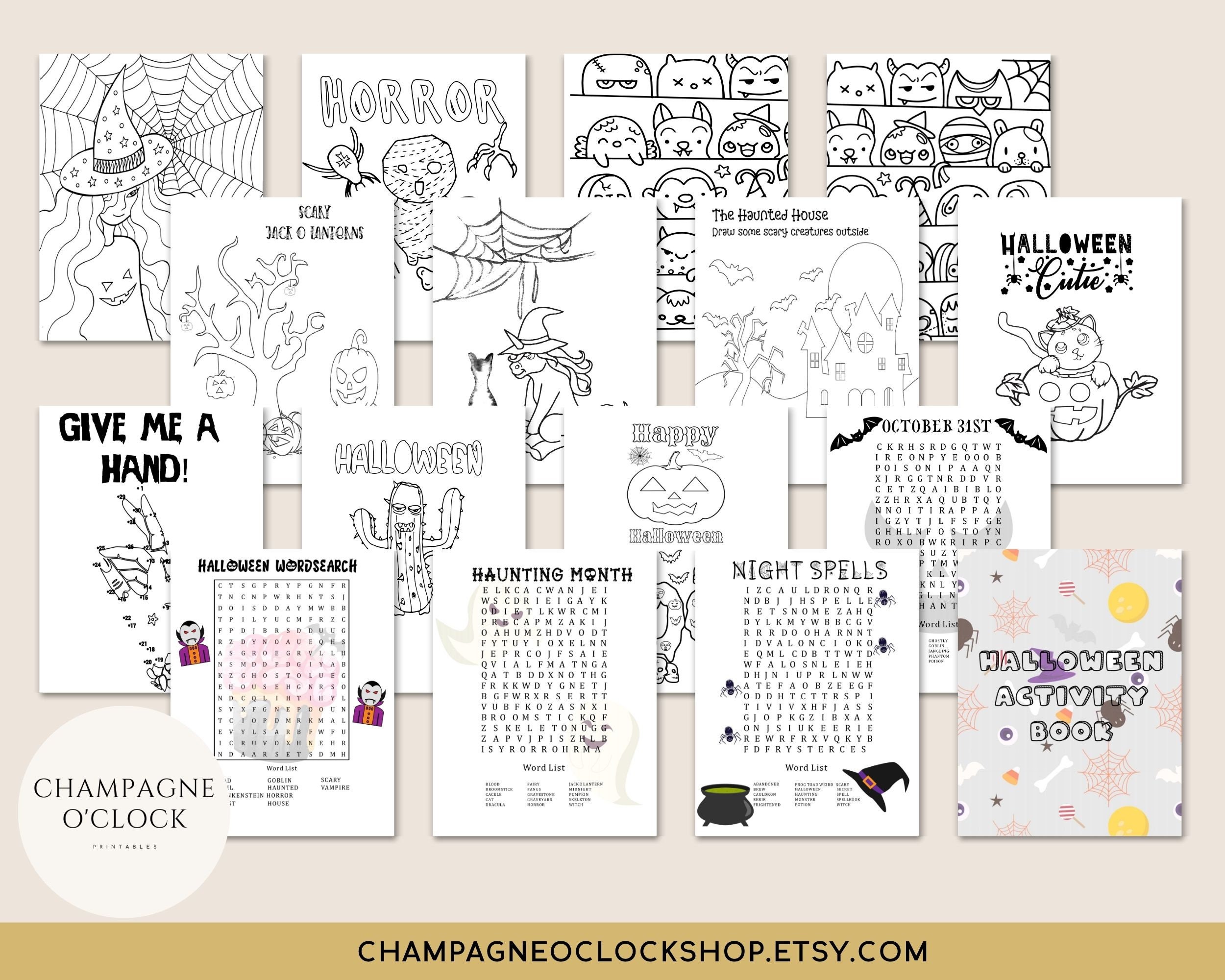 Halloween Activity Book Printable | Halloween Game | Halloween Activity ...