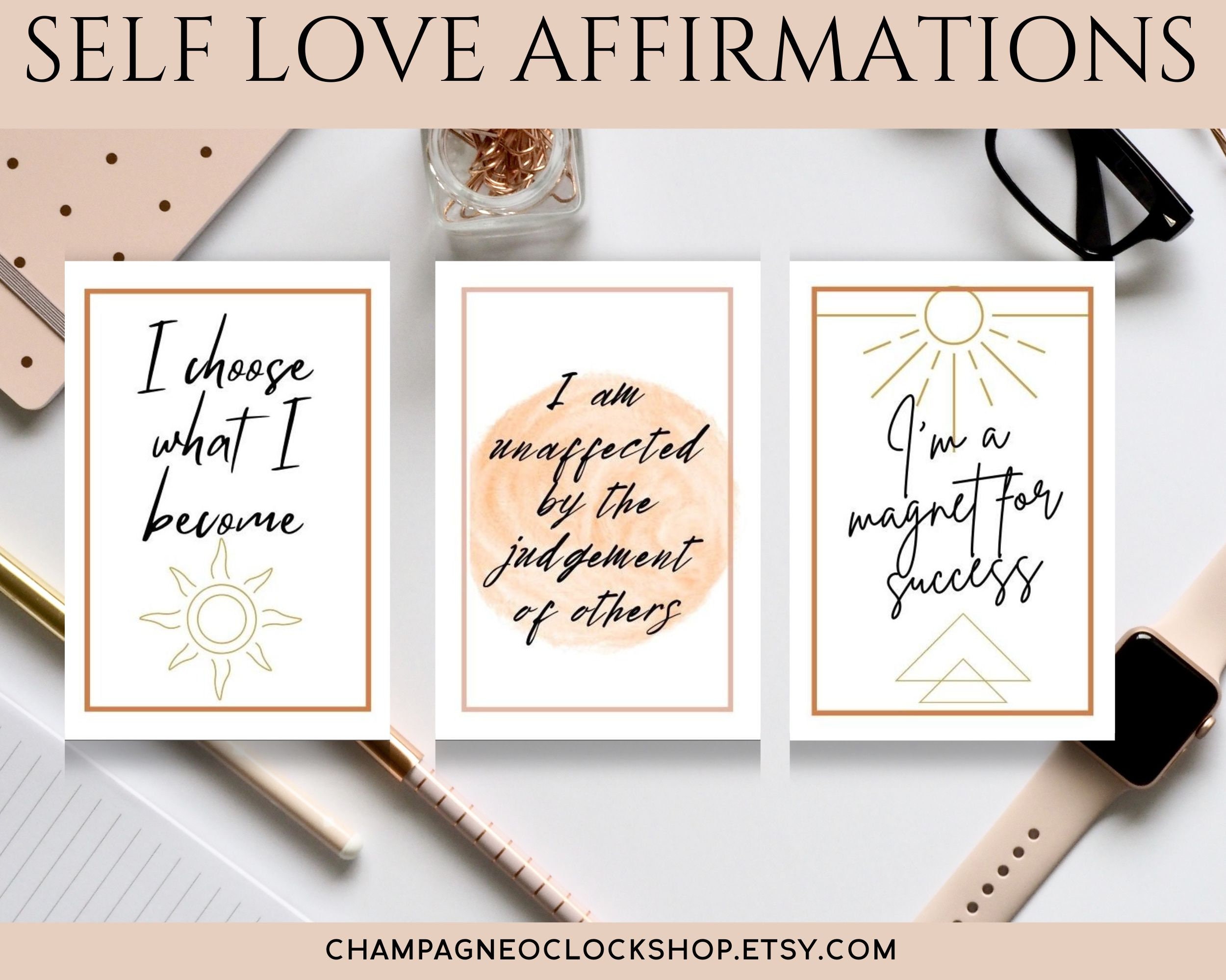 45 Self-love Affirmation Cards - Etsy