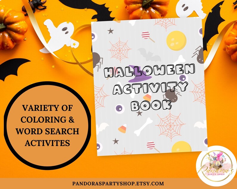 Halloween Activity Book Printable Halloween Game Halloween - Etsy