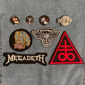 Eddie Munson Vest Patches and Pins (screen Accurate) - Stranger Things ...