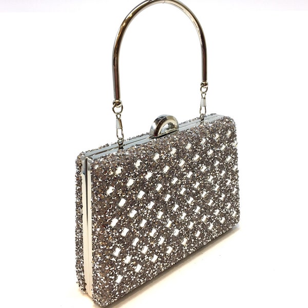 Silver Clutch Bag - Etsy