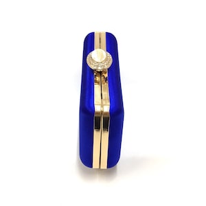 Satin Royal Blue Evening Bag, Satin Royal Blue Luxury Clutch Purse ...