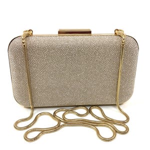 Sparkly Gold Evening Bag, Gold Clutch Bag With Removable Chain, Gold ...