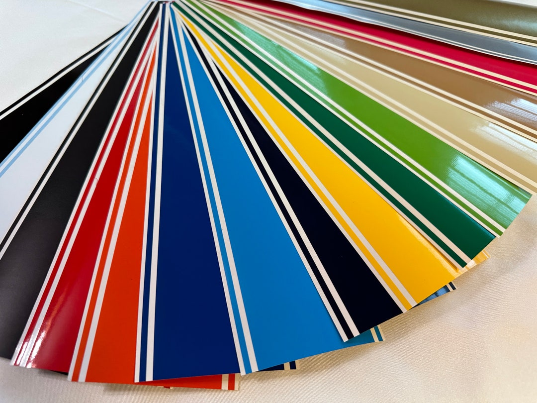 6x72 Vinyl Racing Stripes Car Side Hood Roof Stripe Decal Custom Color ...