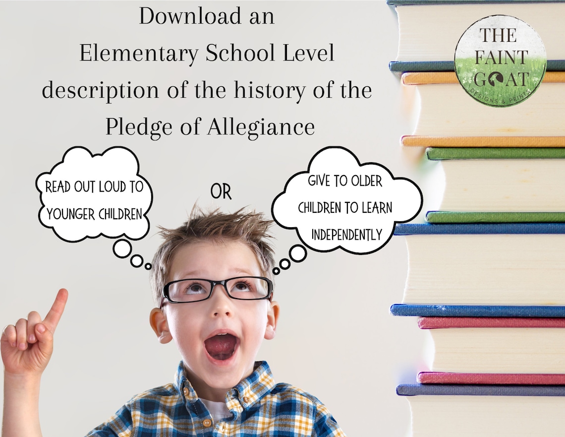The Pledge of Allegiance for Kids Printables - Etsy