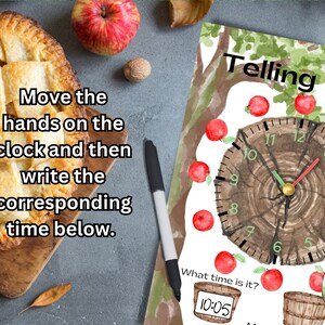 Telling Time With Apples Printable - Etsy
