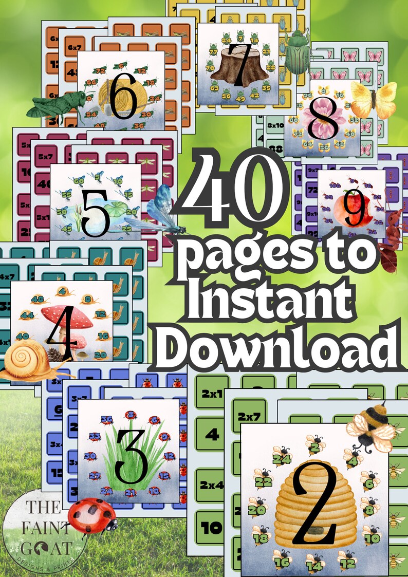 Insect Multiplication: Skip Counting & Flashcards - Etsy