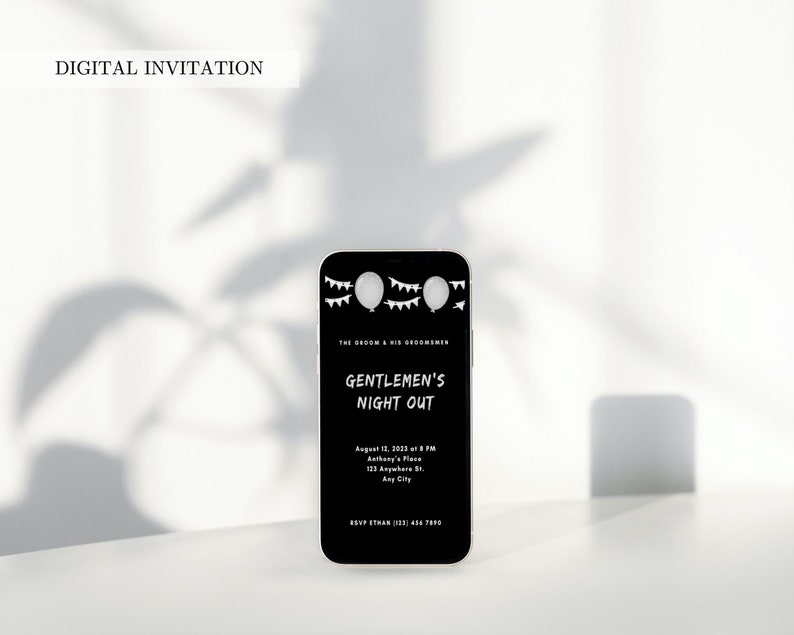 Gentleman’s Party Invitation, Bachelor Party Invitation Templates, Stag ...