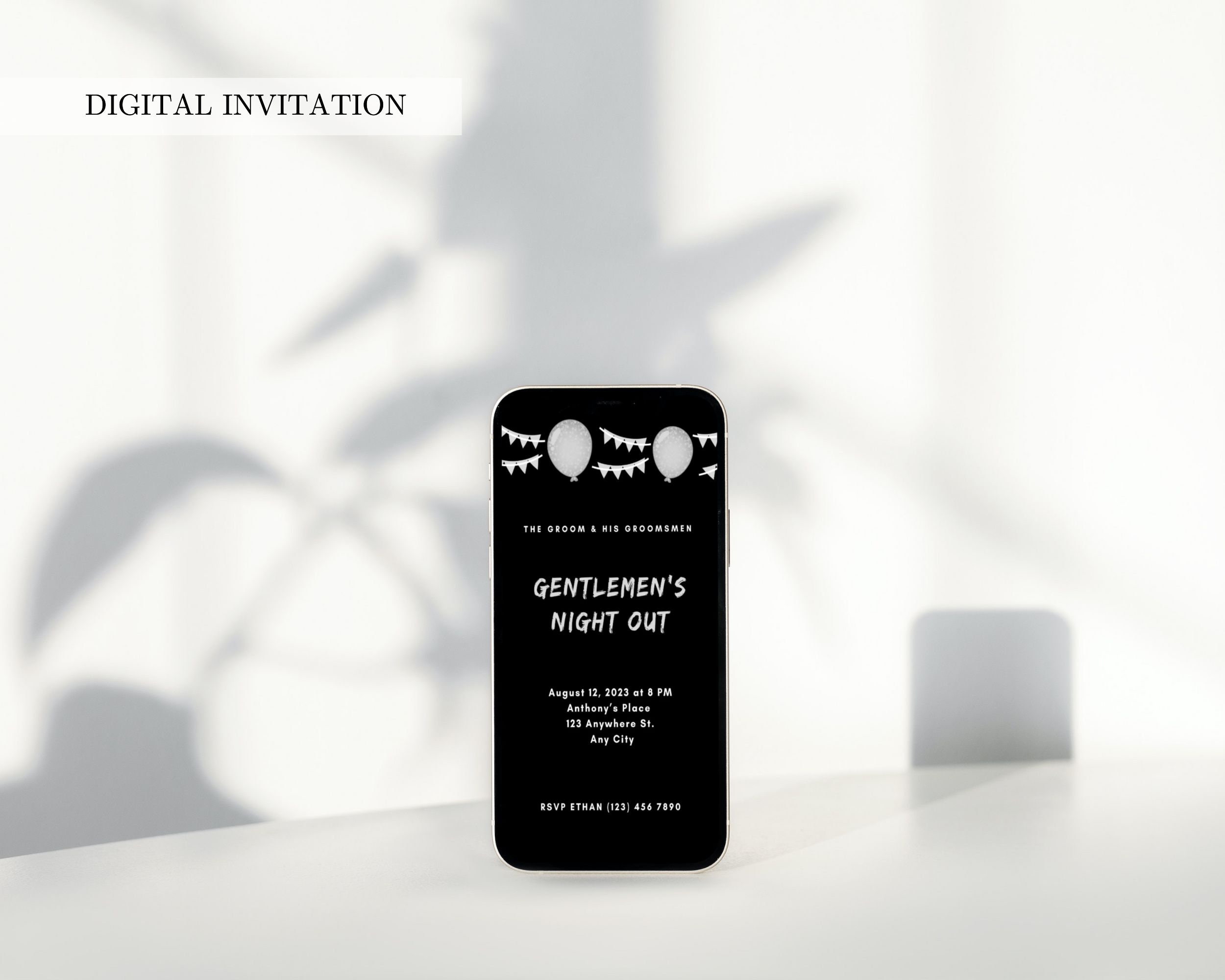 Gentleman’s Party Invitation, Bachelor Party Invitation Templates, Stag ...