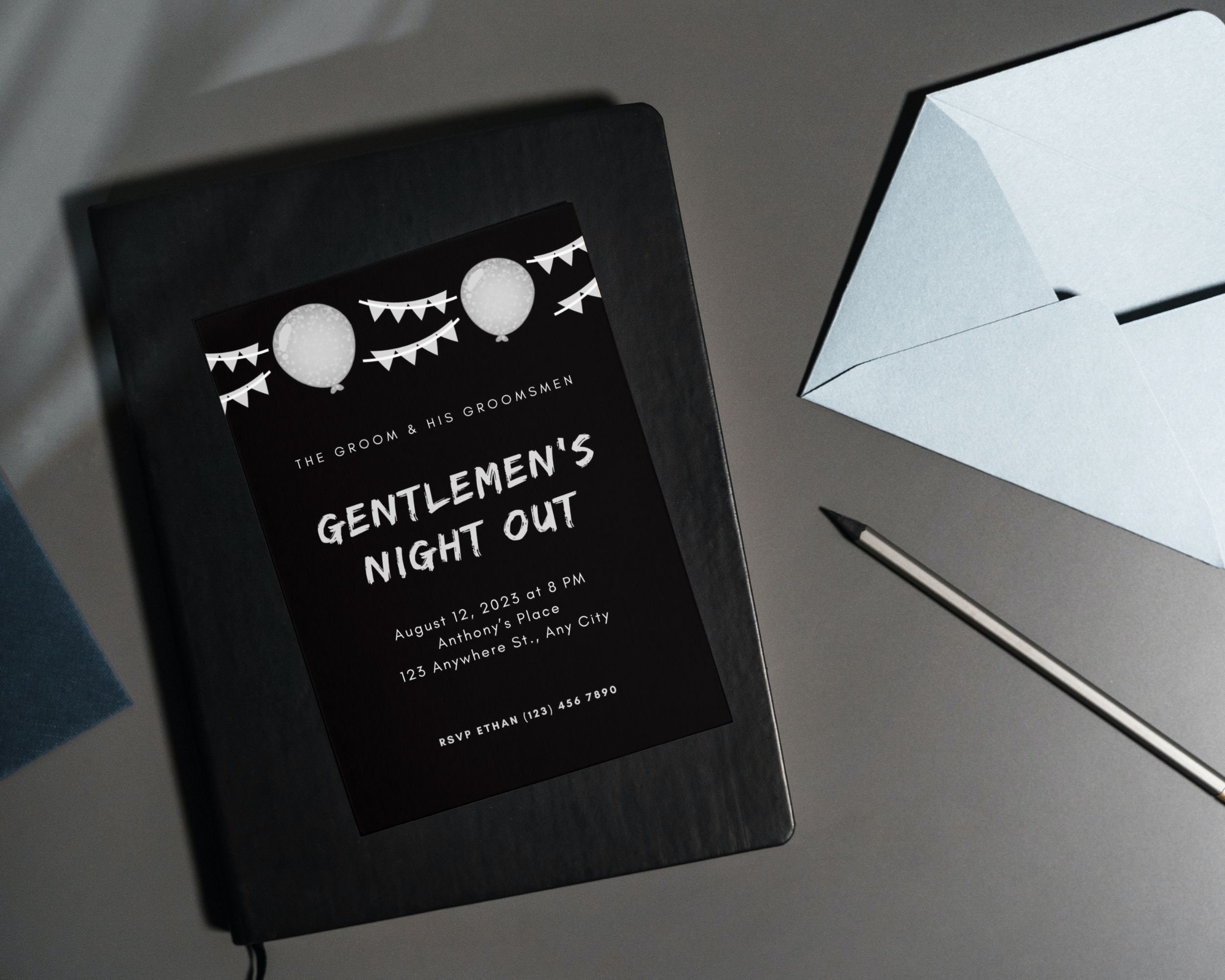 Gentleman’s Party Invitation, Bachelor Party Invitation Templates, Stag ...