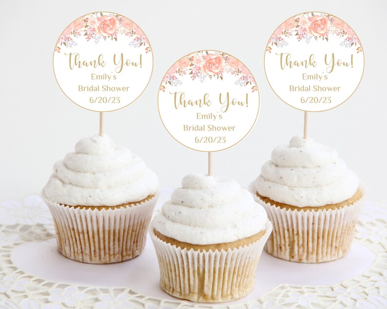 Editable Pink Floral Thank You Label/gift Tag - Etsy