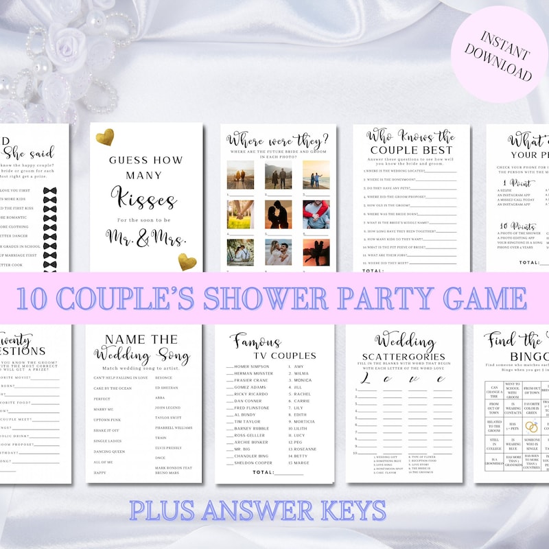 Couples Shower Games - Etsy