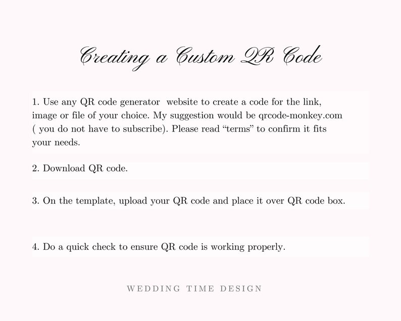 Wedding Website Insert Card QR Code, Wedding RSVP | Mobile QR Code ...