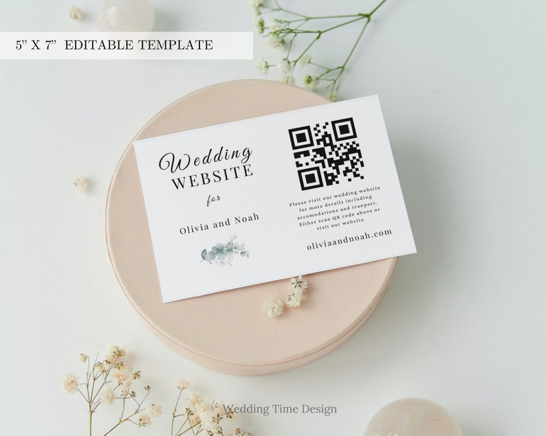 Wedding Website Insert Card QR Code, Wedding RSVP | Mobile QR Code ...