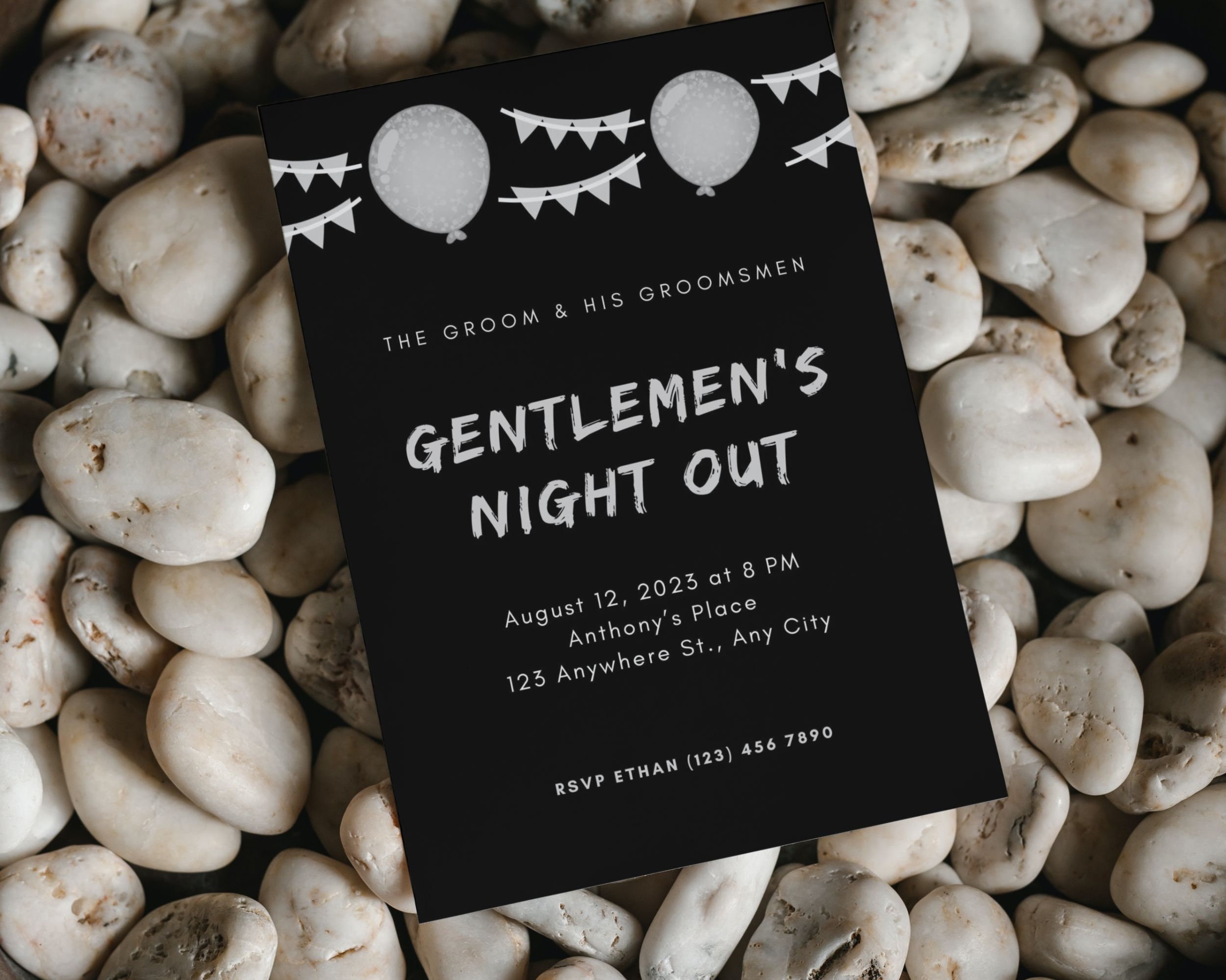 Gentleman’s Party Invitation, Bachelor Party Invitation Templates, Stag ...