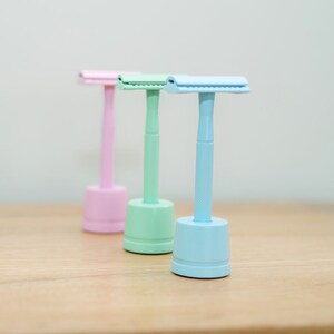 Seafoam Green Safety Razor | Eco-friendly Reusable Razor With Stand + 5 ...