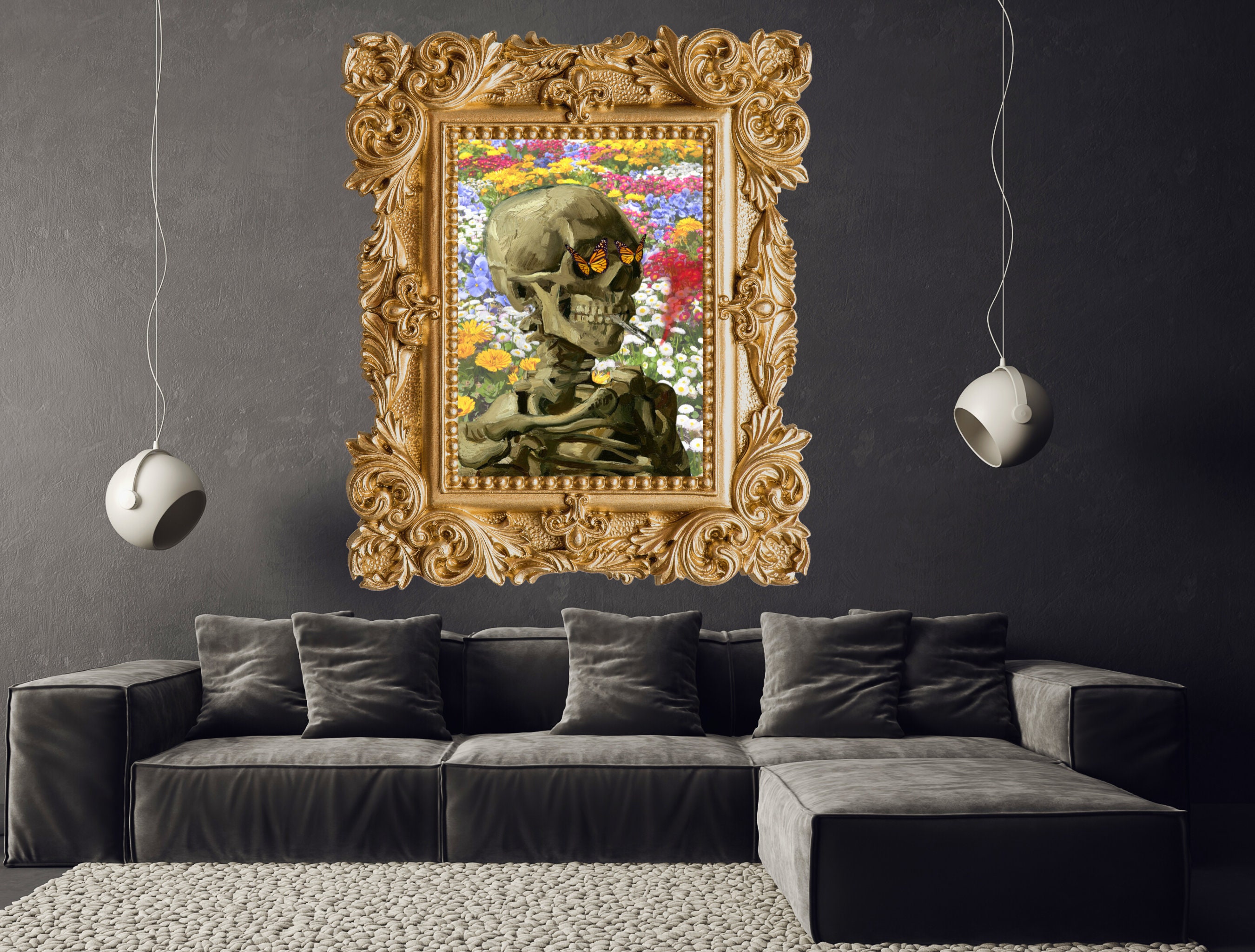 11 Pack of Van Gogh Print Abstract Skull Art Poster Instant - Etsy