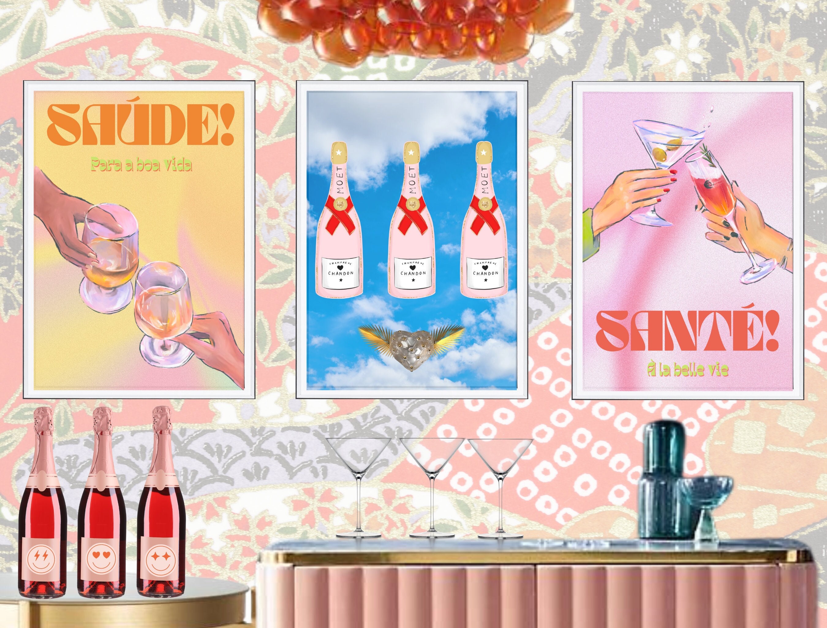Cocktails Poster | Vintage Posters | Downloadable Art| Preppy Poster ...