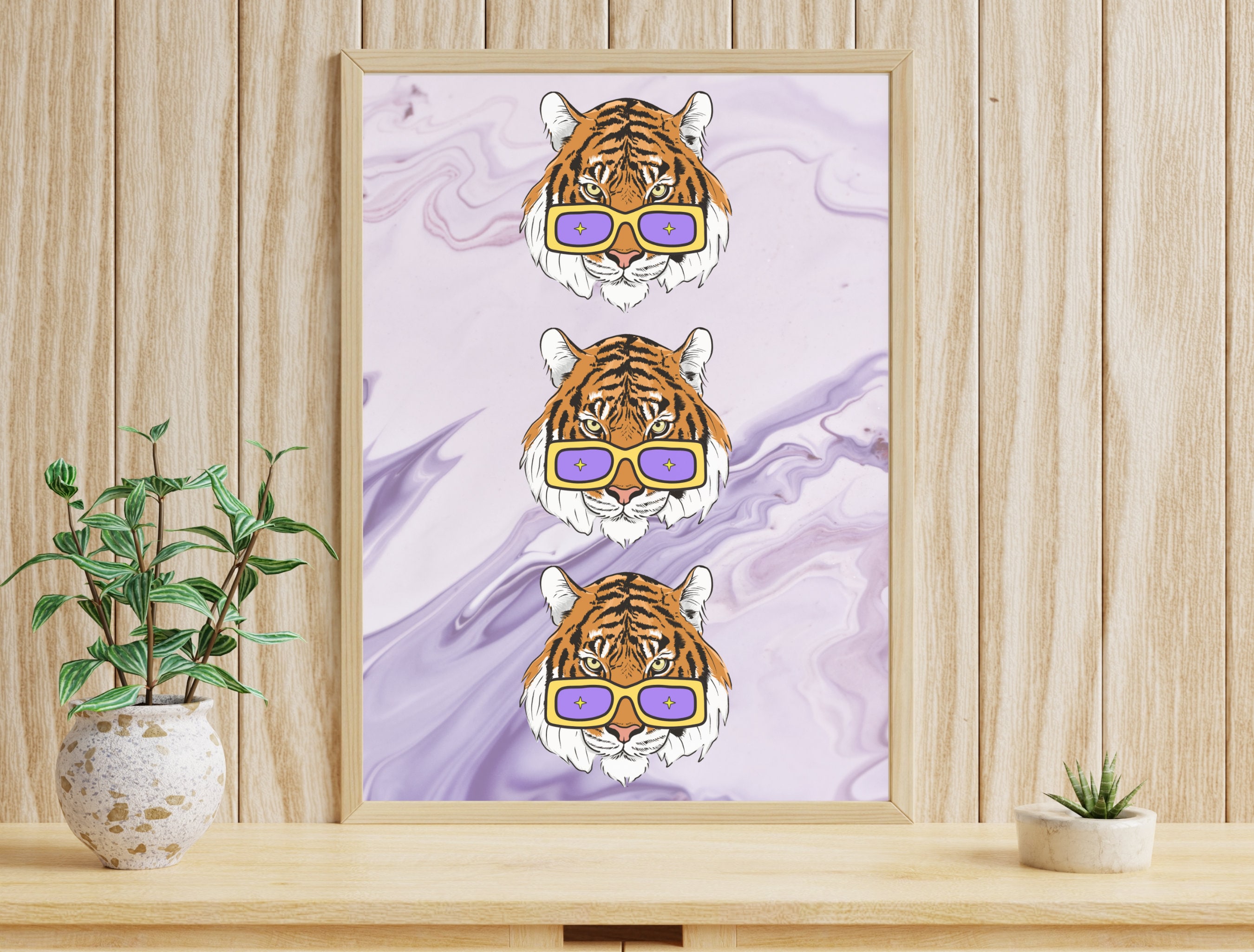 Mike the Tiger in Sunnies Printable Wall Art | Digital Download ...