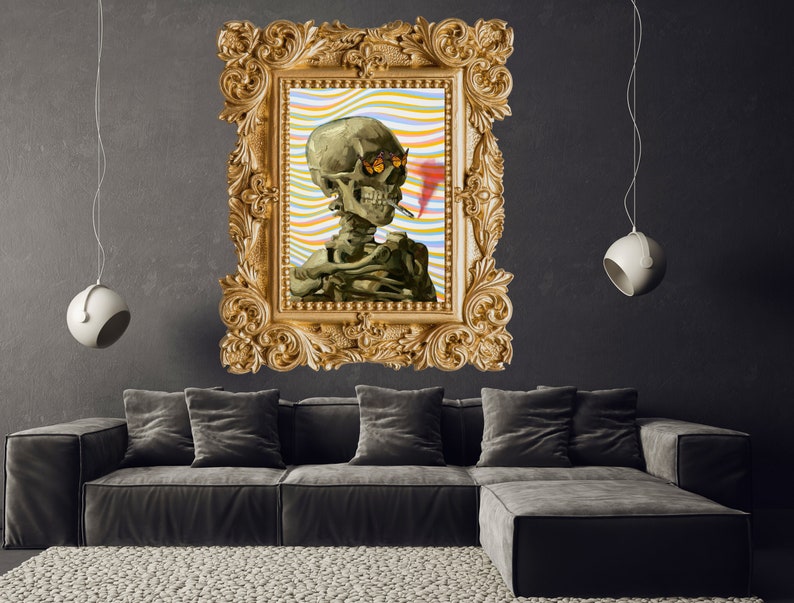 11 Pack of Van Gogh Print Abstract Skull Art Poster Instant - Etsy
