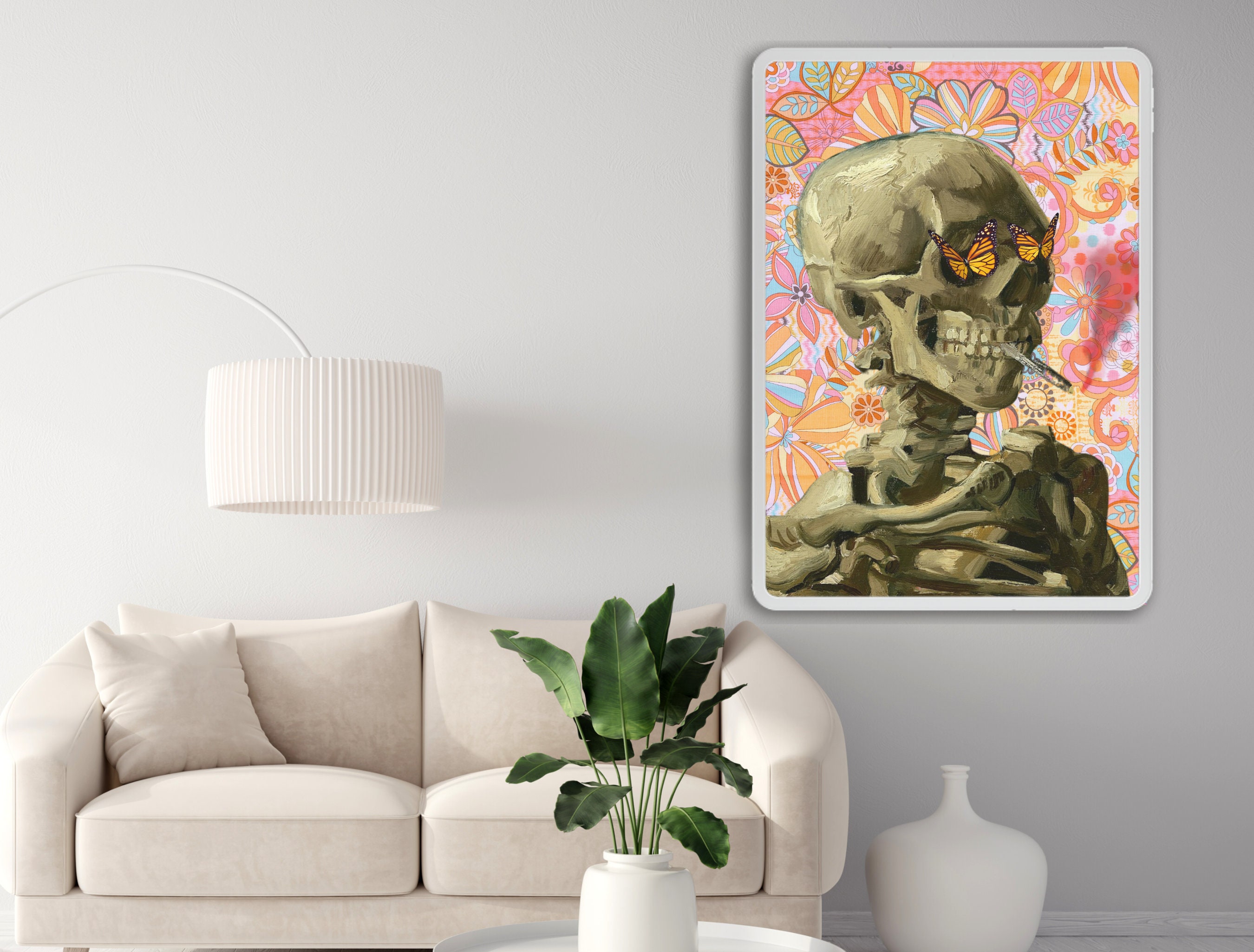 11 Pack of Van Gogh Print Abstract Skull Art Poster Instant - Etsy