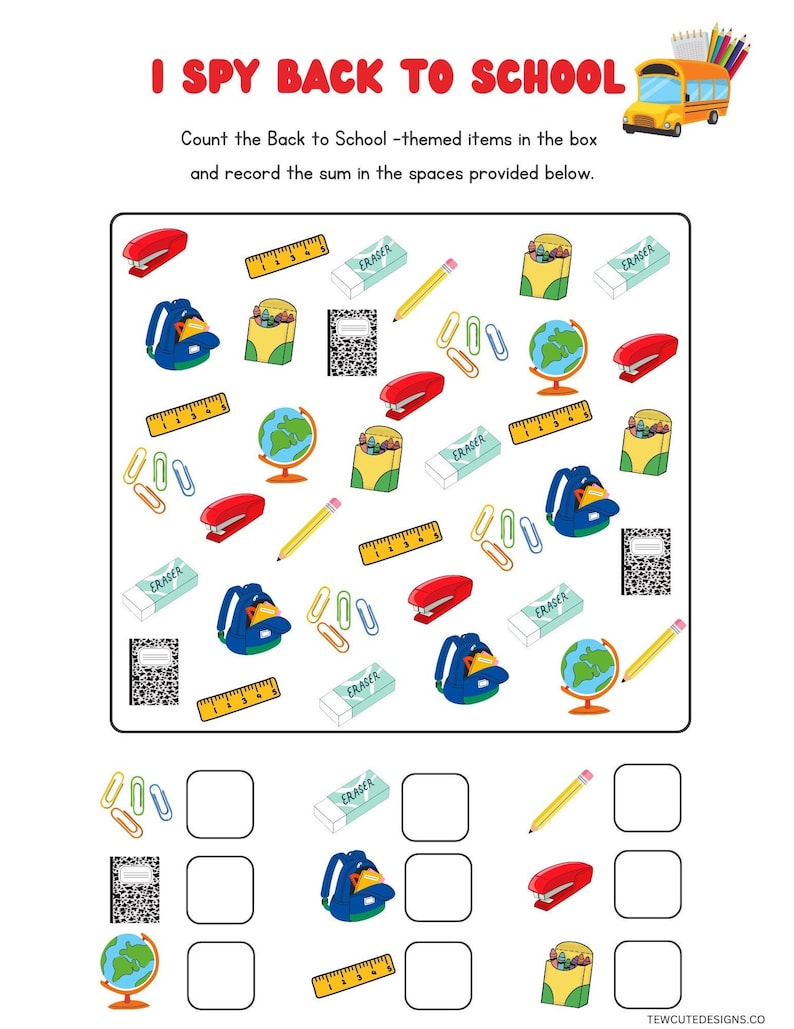 I SPY BACK to SCHOOL - Etsy