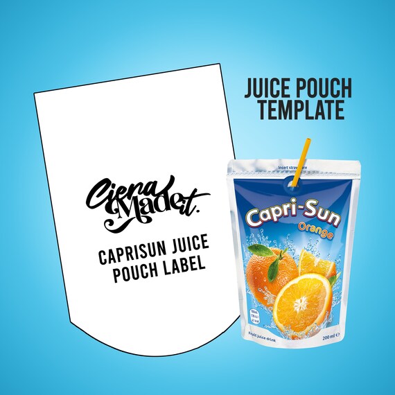 Digital Caprisun Juice Pouch Template - Etsy