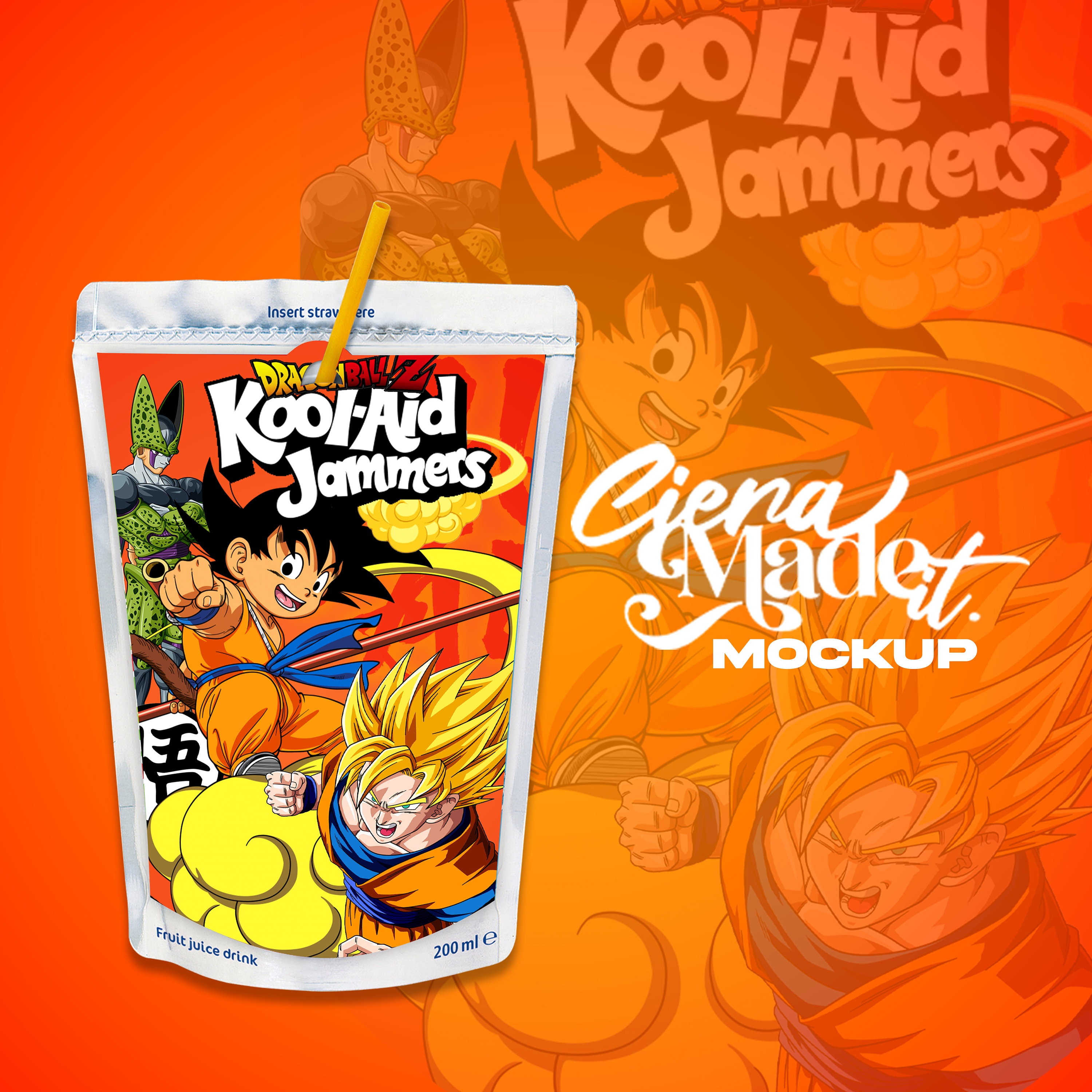 Dragon Ball Z Digital Kool Aid Jammer Party Favor Label - Etsy