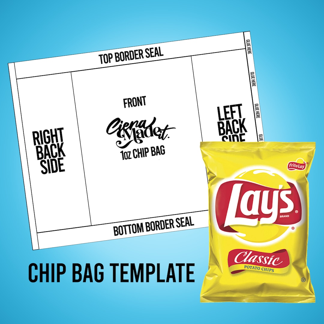 Chip Bag Template - Etsy