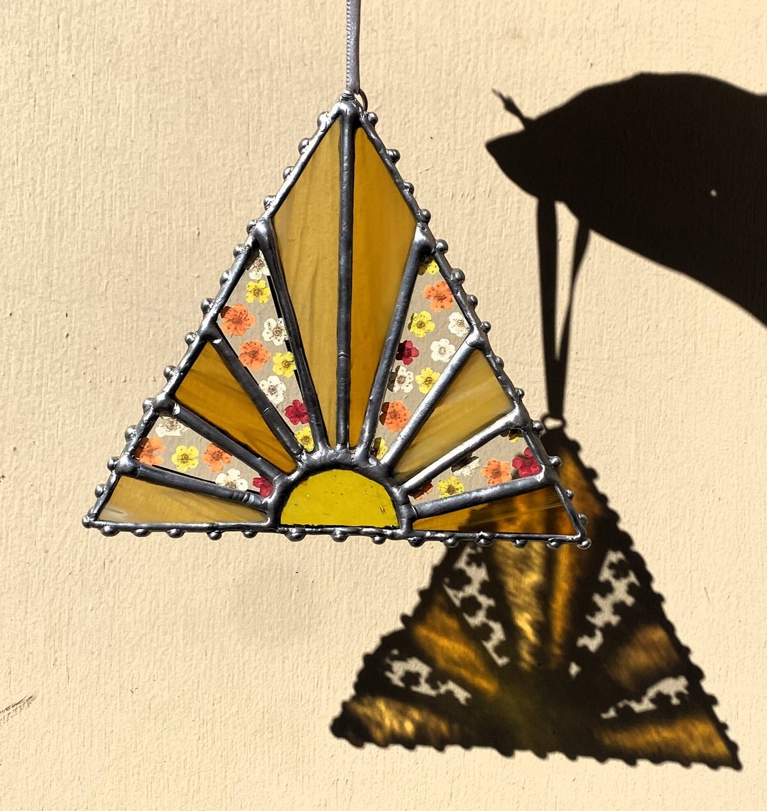 Whimsy Stained Glass Sunrise Suncatcher - Etsy
