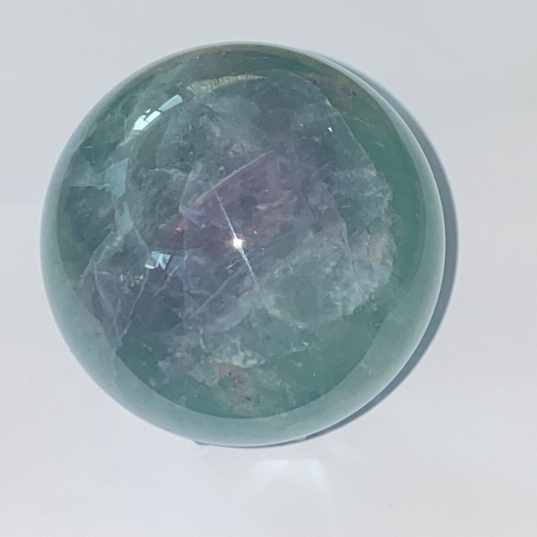 Natural Fluorite Crystal Ball - Etsy