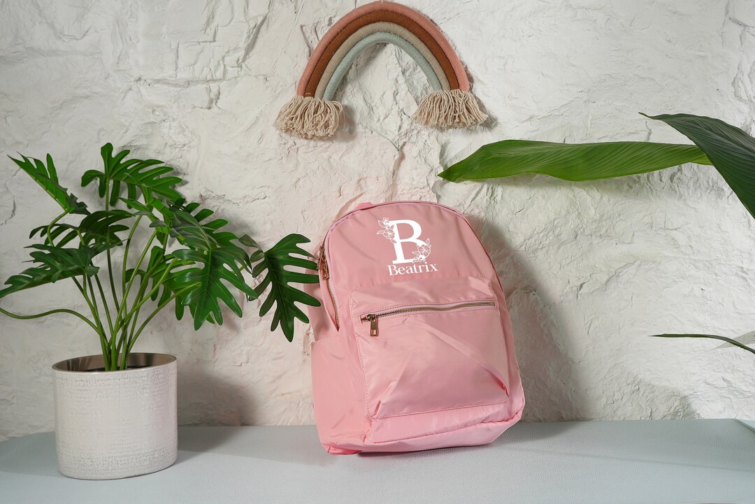 Personalized Monogrammed Backpack, Customized Letter Backpack, Cute ...