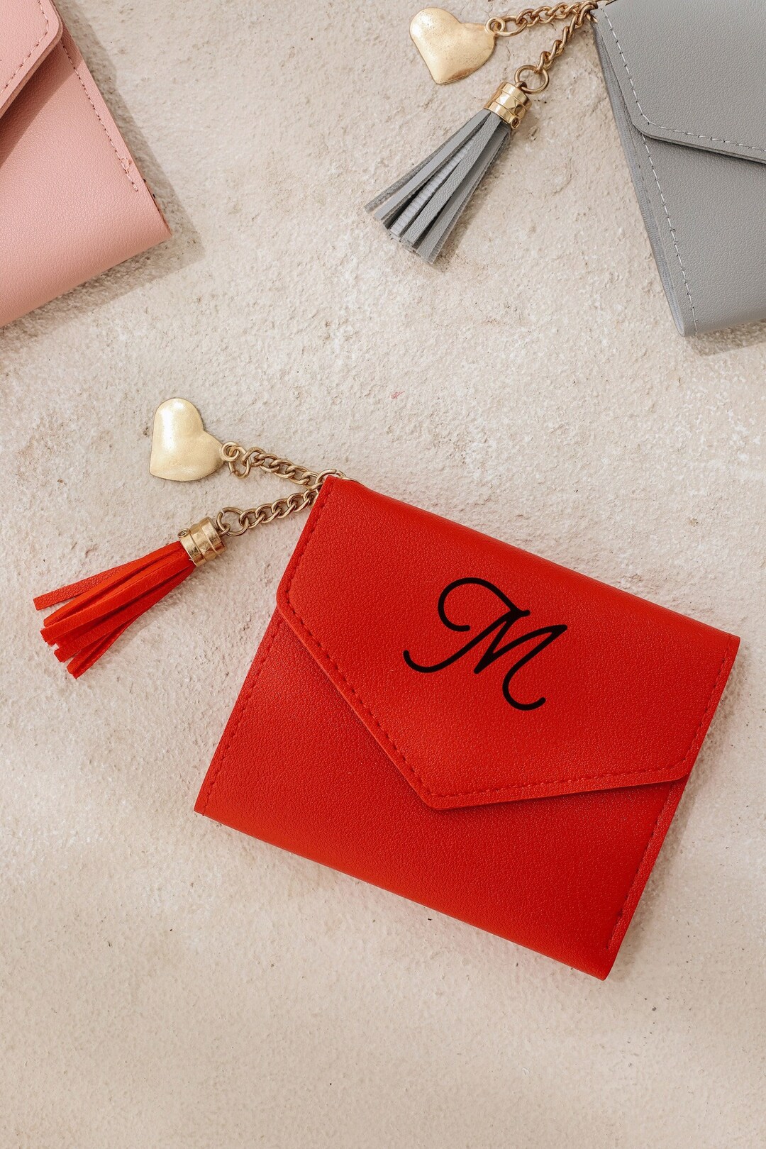 Personalized Initial Wallet Cute Mini Wallet T For Her Womens Wallet Valentines Day Ts