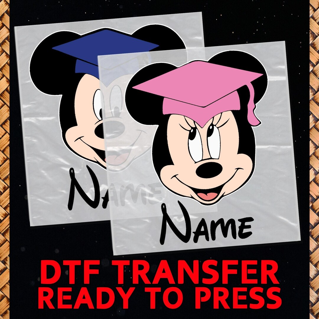 Custom Disney Mickey Minnie Graduation 2025 DTF, Mickey Senior Graduate ...