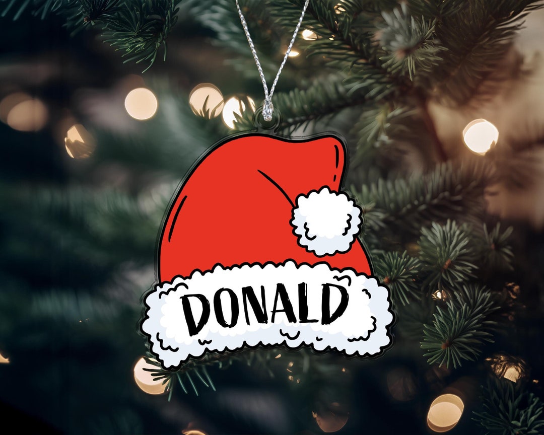 Personalized Santa Ornament Custom Name Ornament Personalized Christmas ...