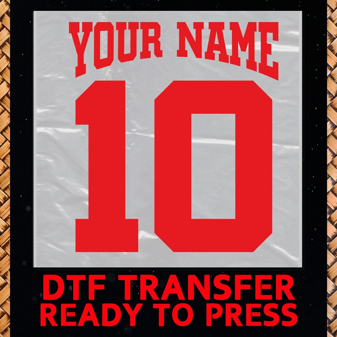 Team Name DTF, Name, Number Ready to Press, DTF, Custom Dtf Transfer ...