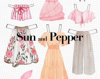 Pink Fashion Style Printable Paper Doll - Etsy