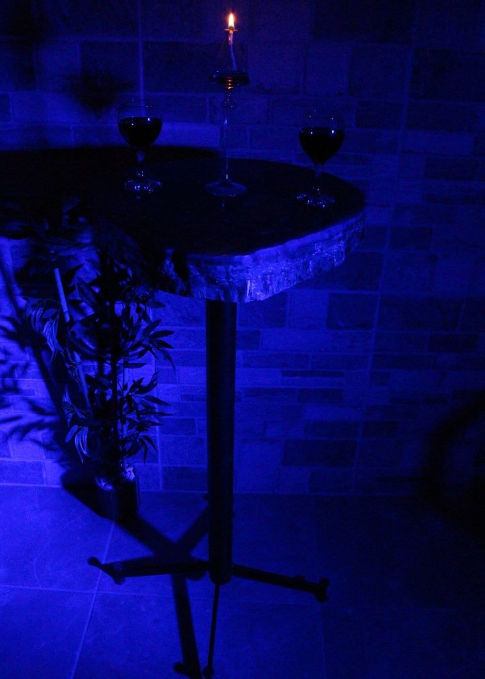 Parliament Blue High Bar Table, Epoxy on Wood, Epoxy Bar Table, Wooden ...