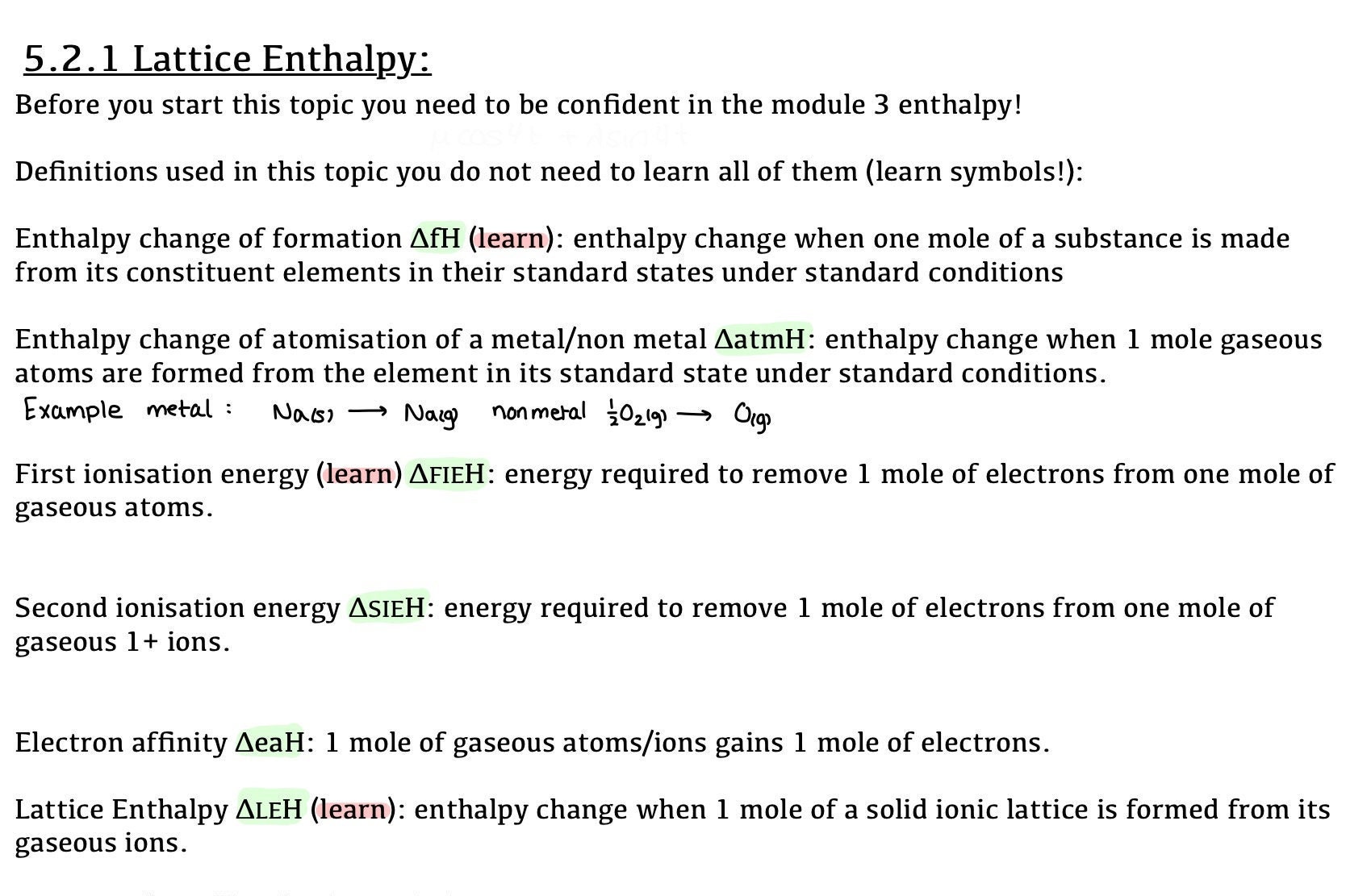 Lattice Enthalpy A-level Chemistry Notes - Etsy