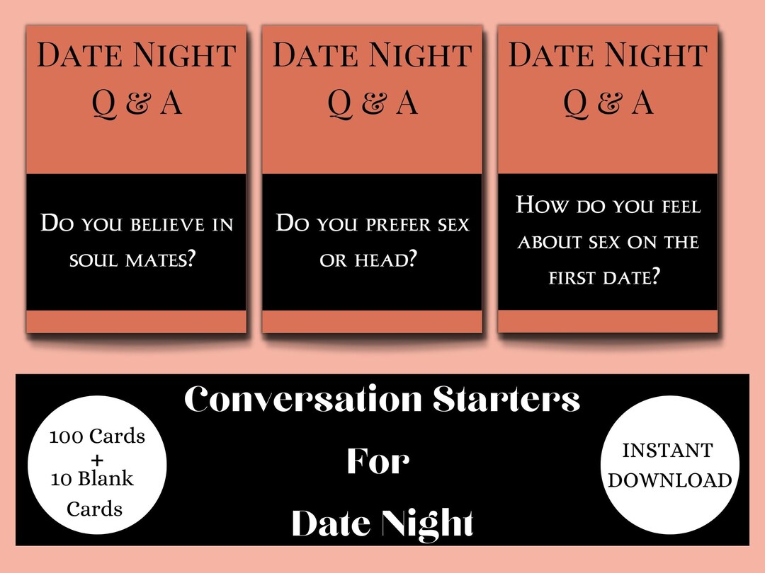 Date Night Conversation Starter , Couples Games , Couples Gift Idea ...
