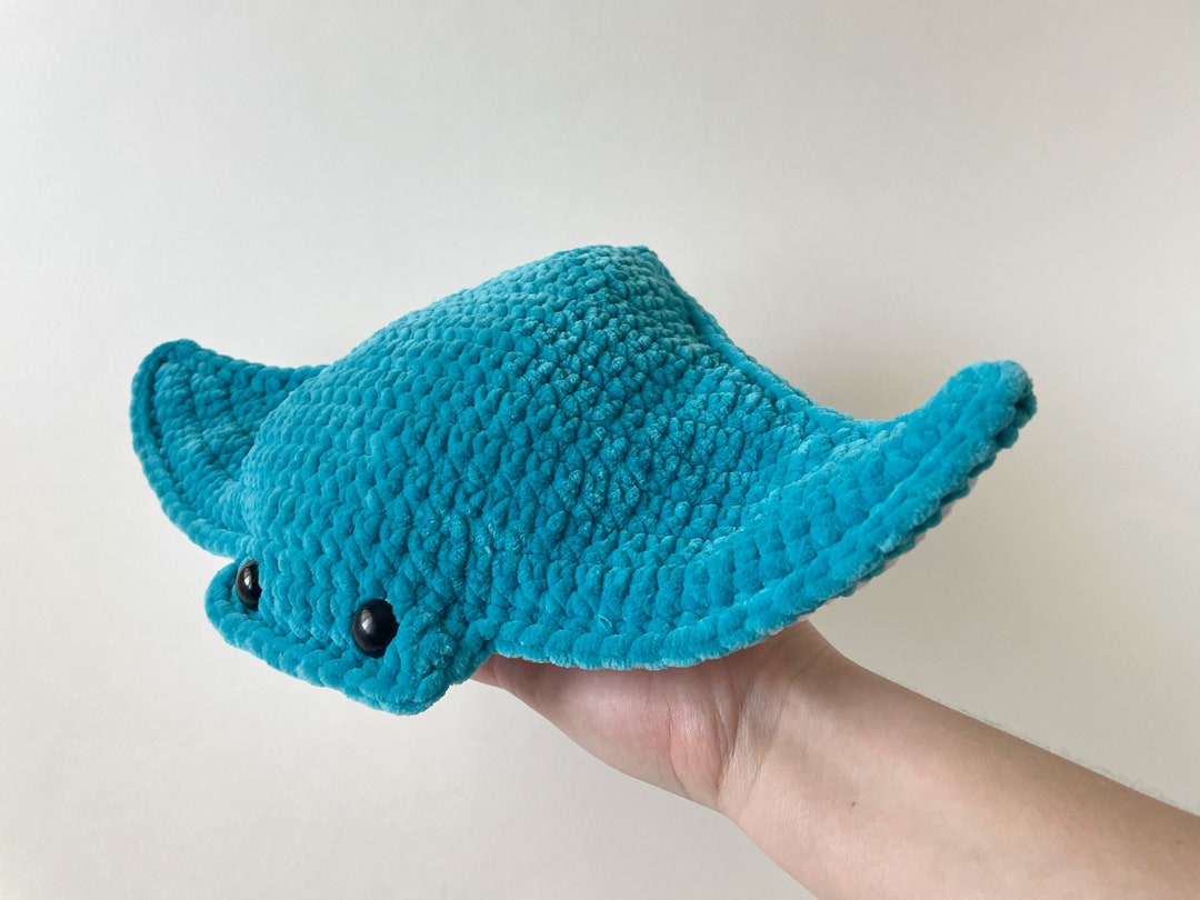Ray, Crocheted Stuffed Cuddly Animal Plushie Rachael the Manta Ray - Etsy