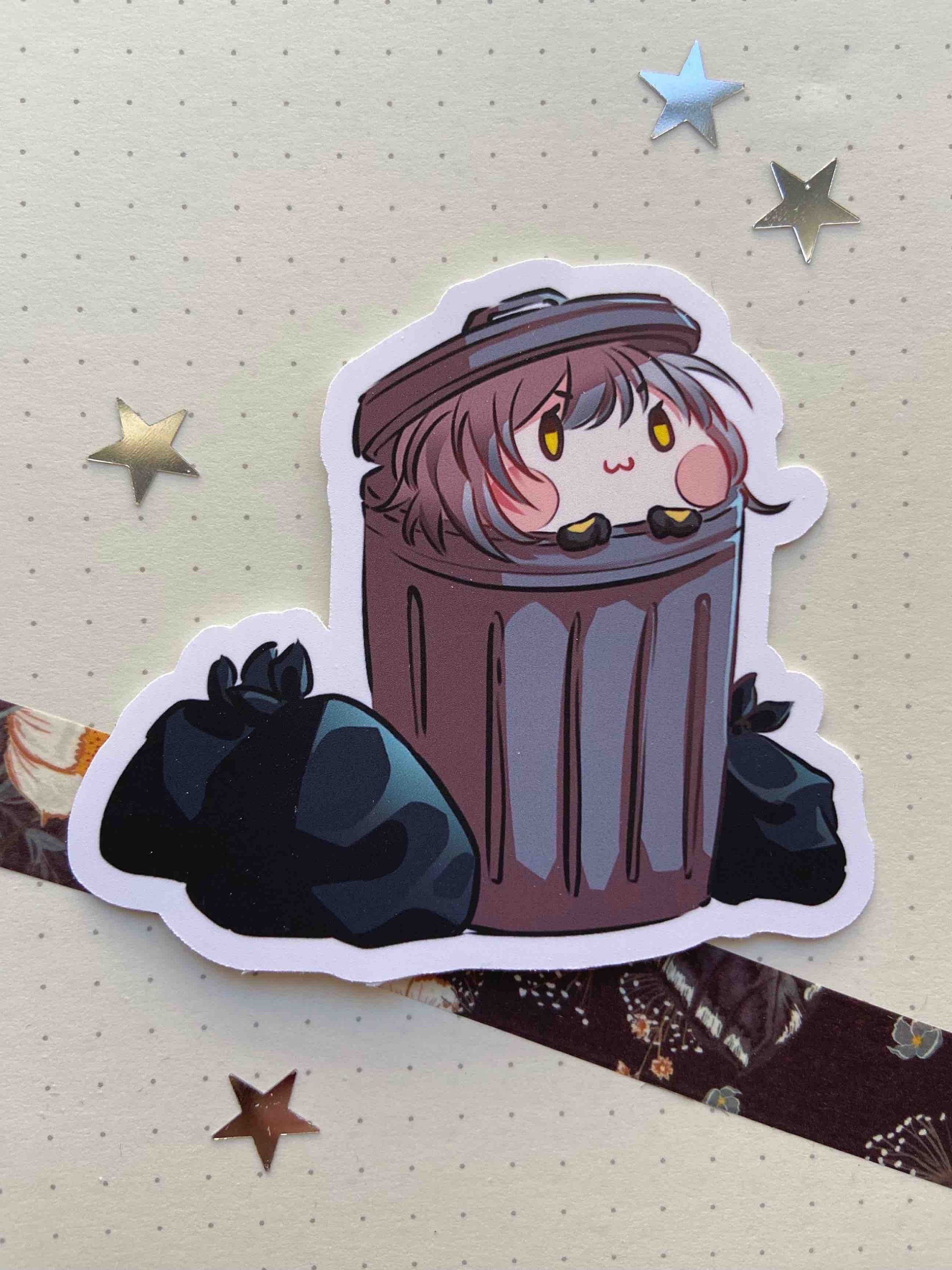 Honkai: Star Rail Trailblazer & Trash Can Cute Chibi - Etsy