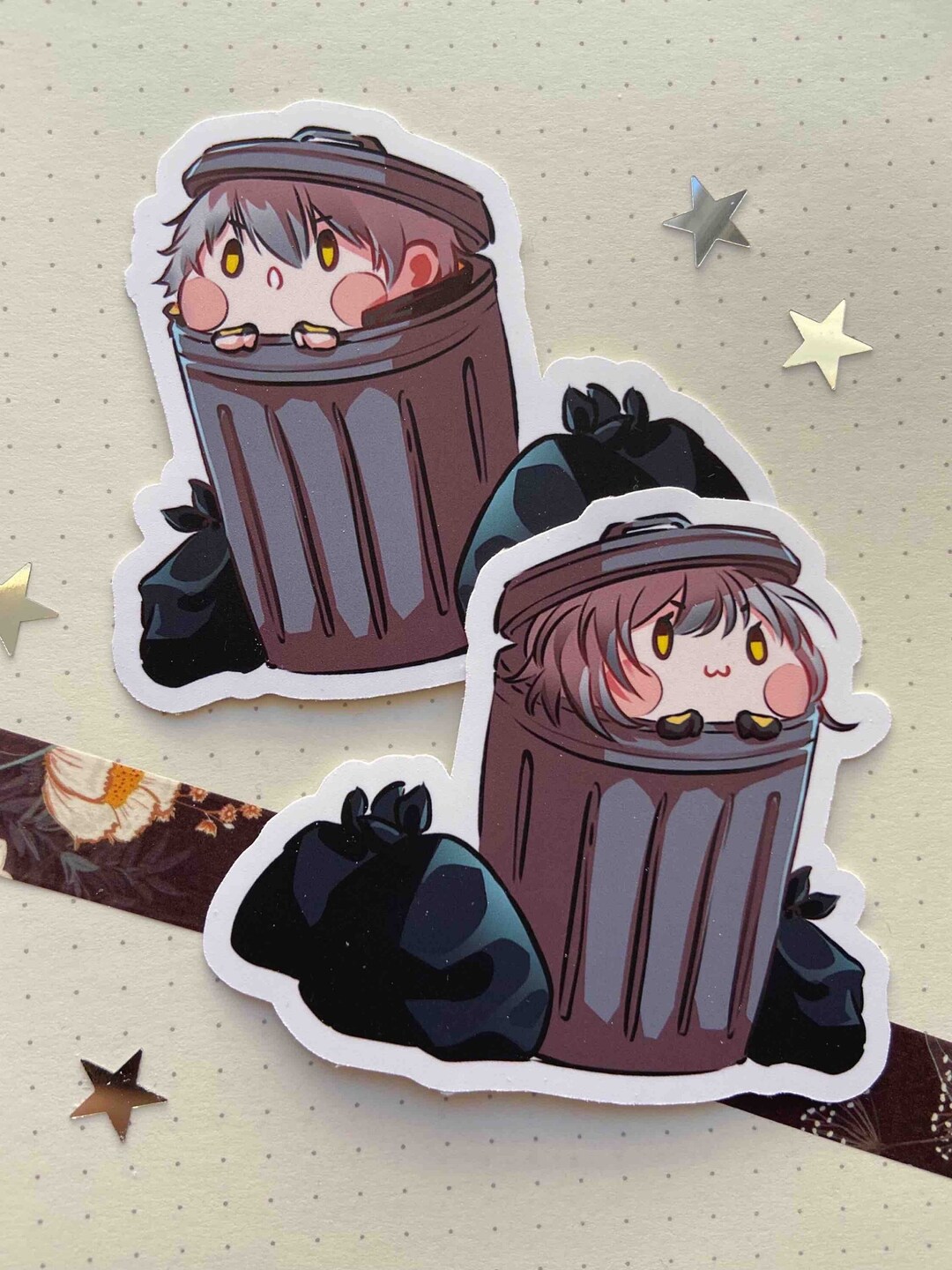 Honkai: Star Rail Trailblazer & Trash Can Cute Chibi - Etsy