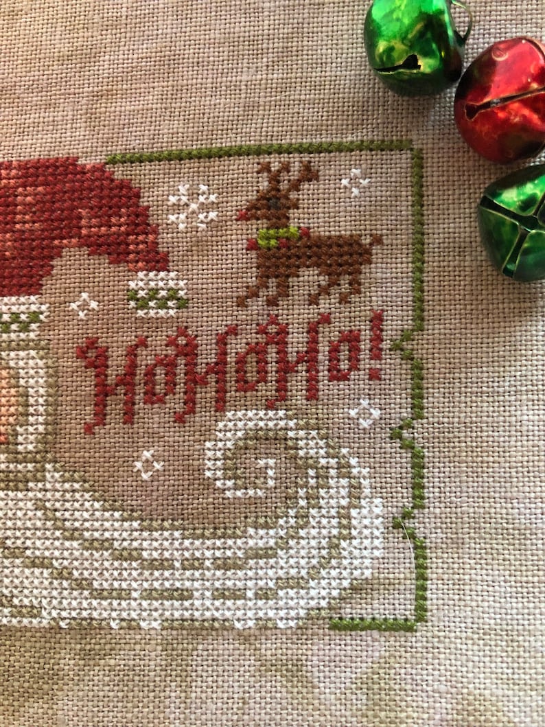 Santa Ornament 2022, Cute Vintage Face, Swirly Beard and Rudolph Deer ...