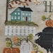 Happy Fall Pig in a Pumpkin Patch Primitive Folk Art Cross - Etsy