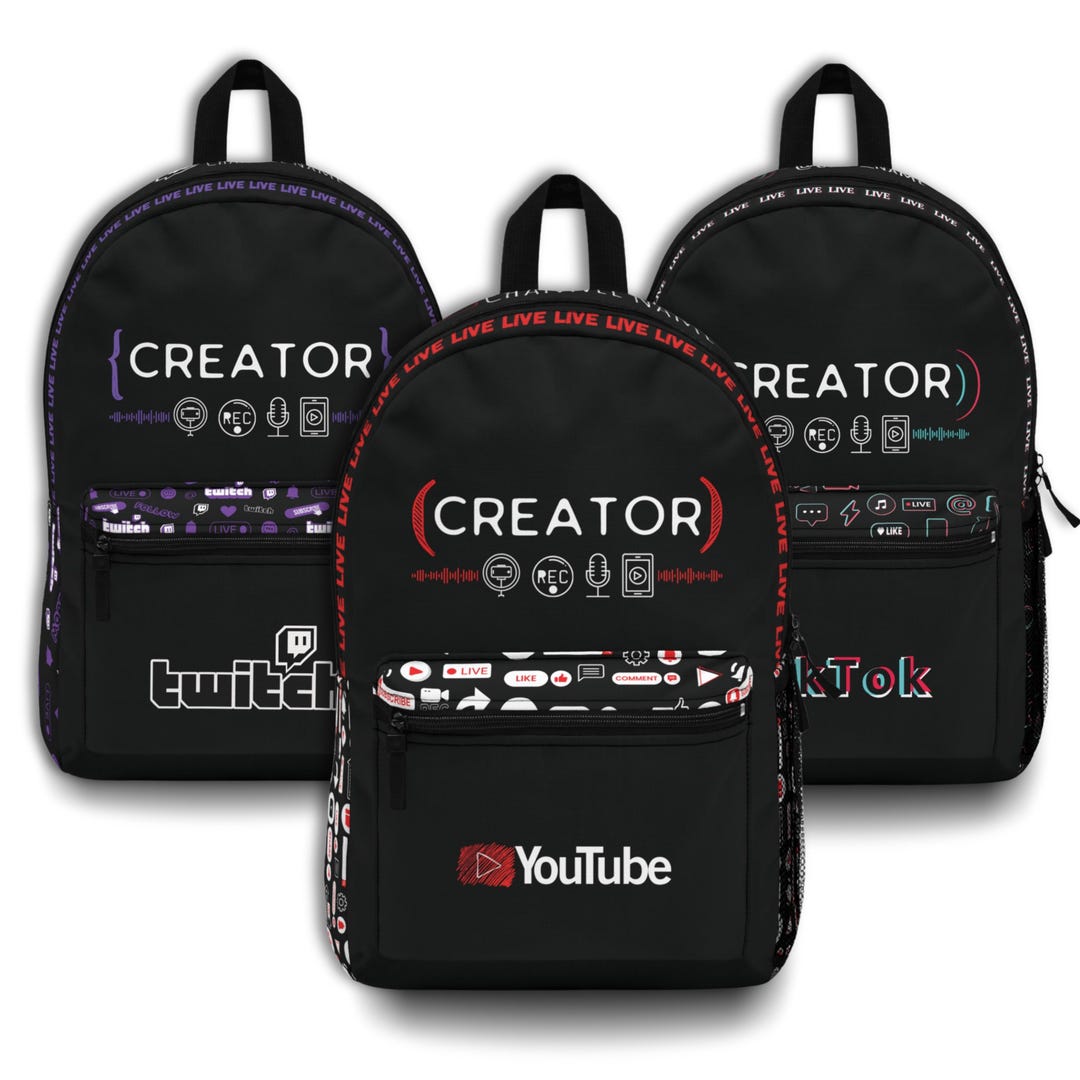 Content Creator Backpack, Social Media Influencer Gift, Youtuber Back ...